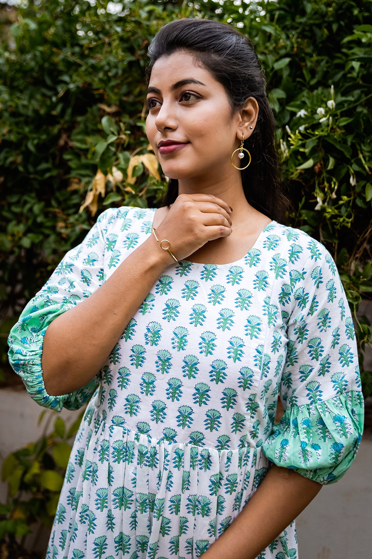 Mix match Puff sleeve Maternity Feeding dress – Cordyally